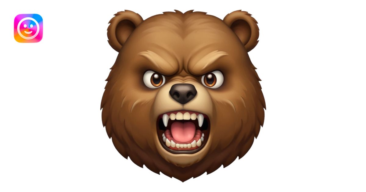 angry bear full bust emoji | AI Emoji Generator