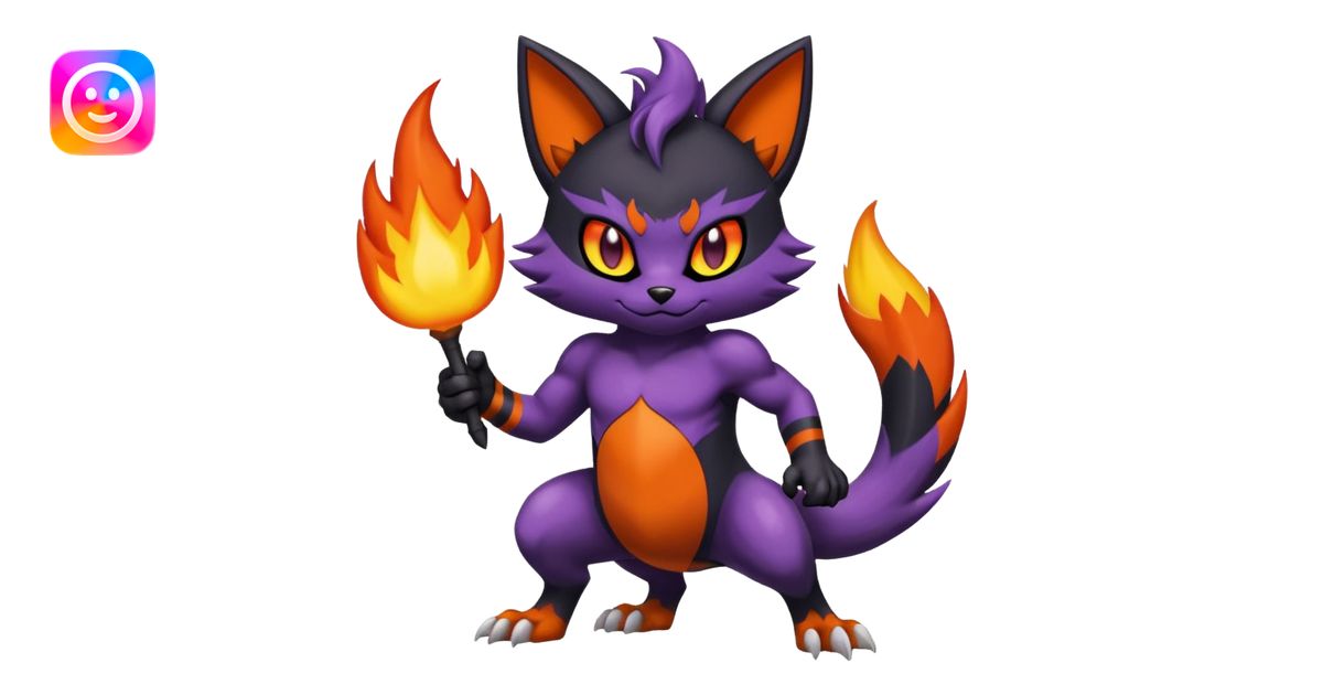 Noibat-Litten-Torracat-fusion-Fakemon-Pokémon-creature emoji | AI Emoji ...