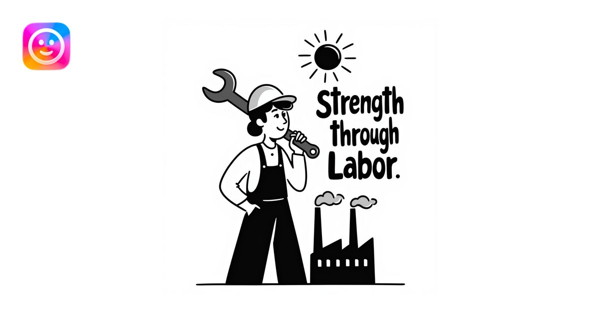 Communist propaganda poster design with worker illustration | AI Emoji ...