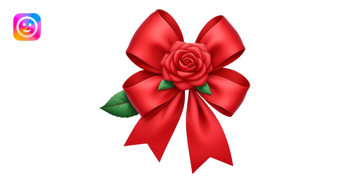 Un lazo rojo y con rosa emoji | AI Emoji Generator
