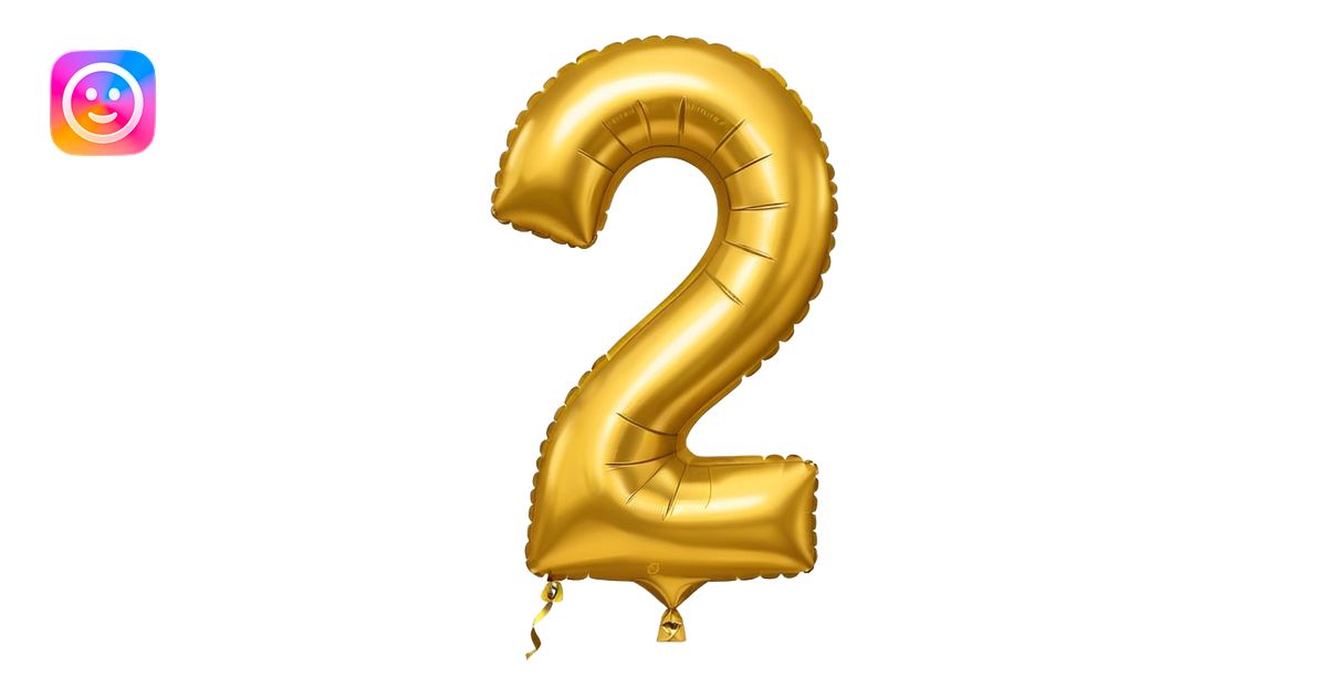 7 number in gold ballon emoji | AI Emoji Generator
