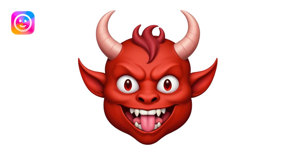 Devil sticking out tongue emoji | AI Emoji Generator