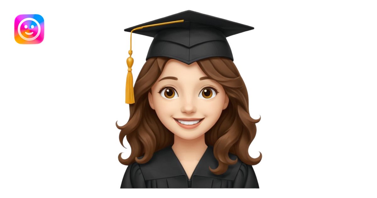 Graduated Students, Cheerful girl, long brown wavy hair, wearing ...