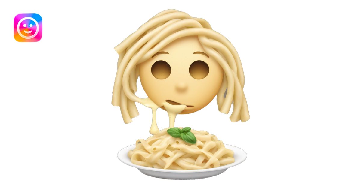fettucini alfredo pasta with grilled chicken emoji | AI Emoji Generator