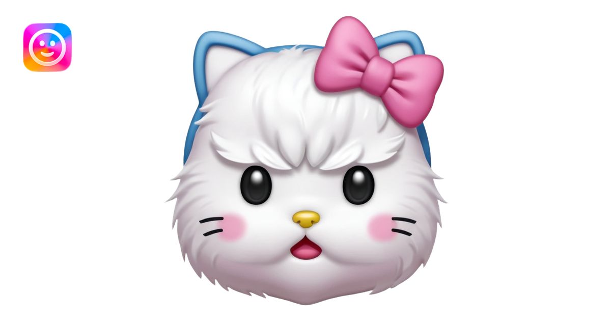 Hello kitty angry emoji | AI Emoji Generator
