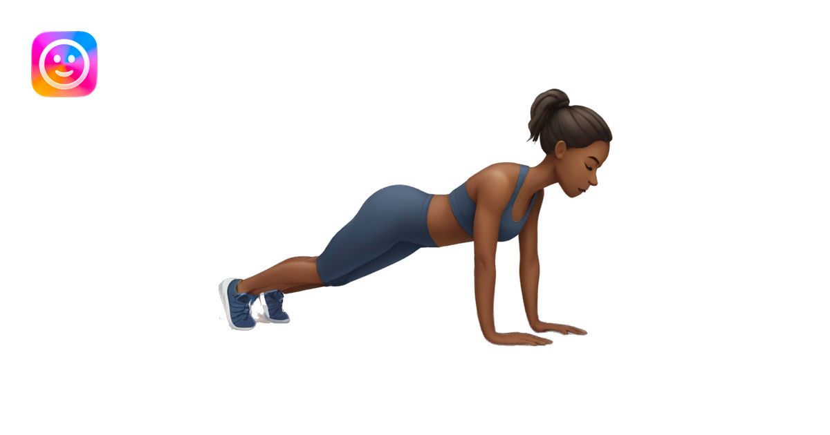 women at the gym doing plank emoji | AI Emoji Generator
