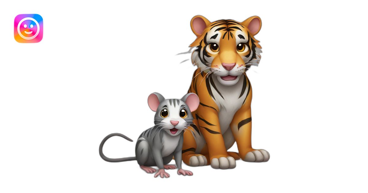 rat and Tiger emoji | AI Emoji Generator