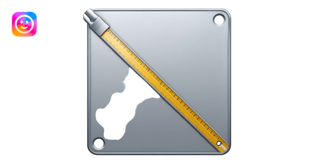 mac os icon square crop tool ruler emoji | AI Emoji Generator