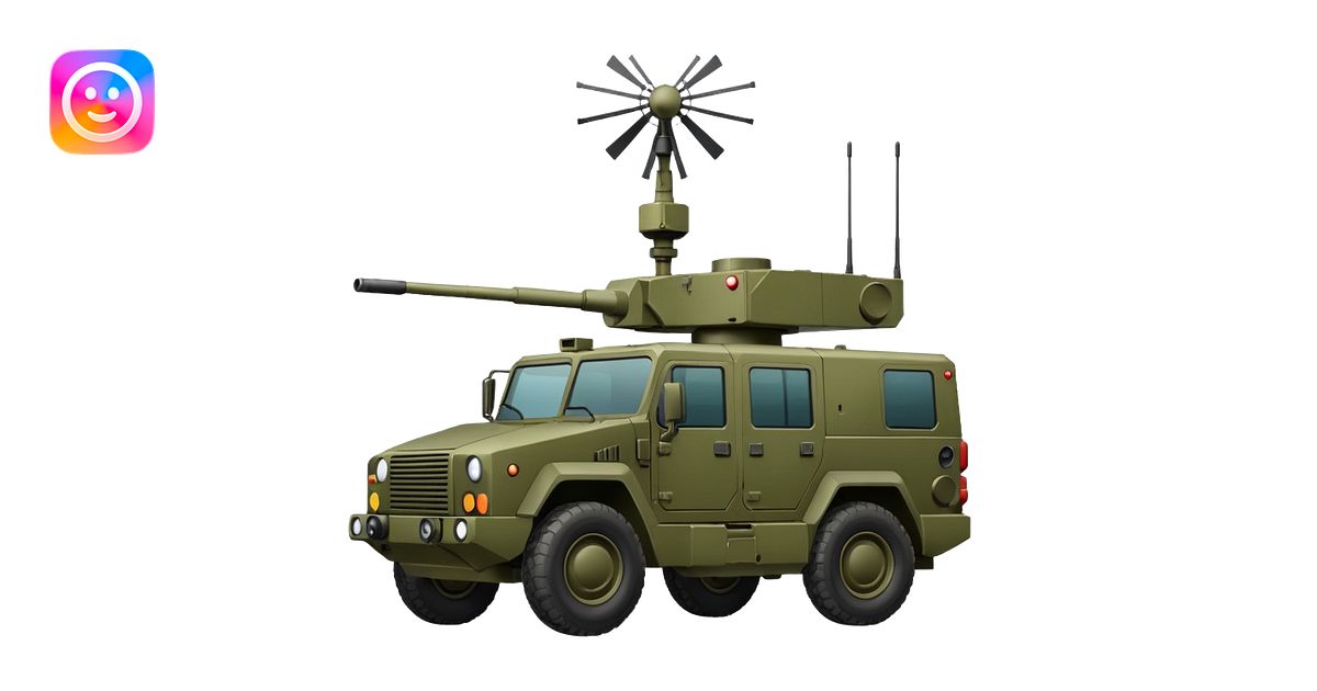 vehicle with electronic warfare equipment emoji | AI Emoji Generator