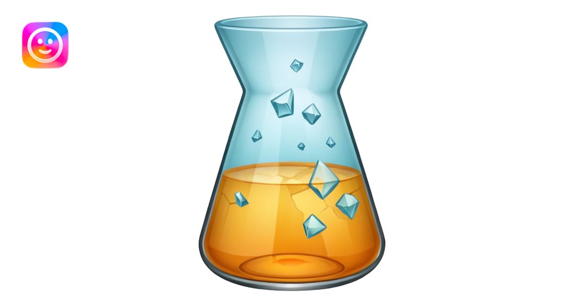 Cracked Beaker emoji | AI Emoji Generator