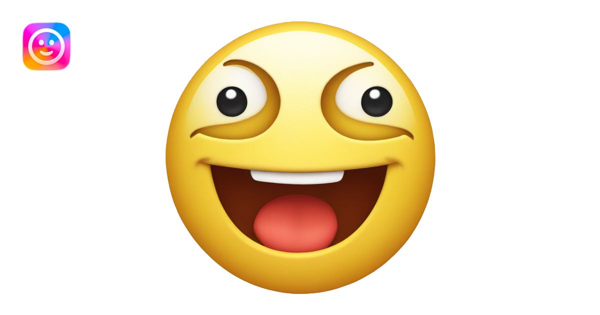 happy emoji with bulging eyes and a smile, with red cheeks emoji | AI ...