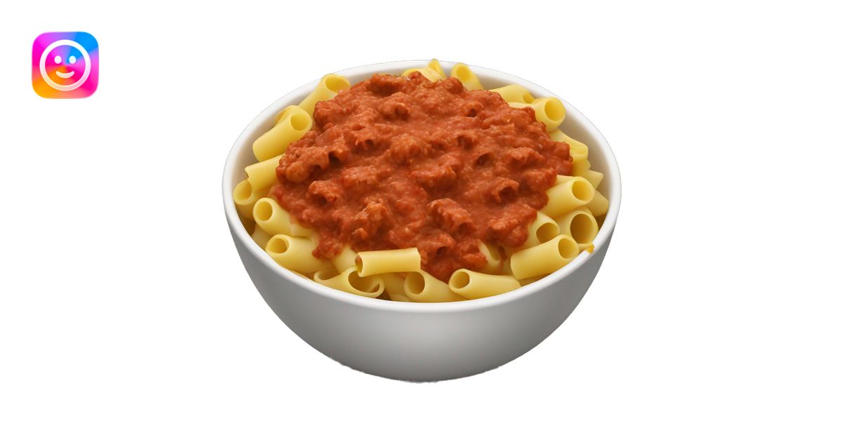 pasta with meat sauce in a bowl emoji | AI Emoji Generator