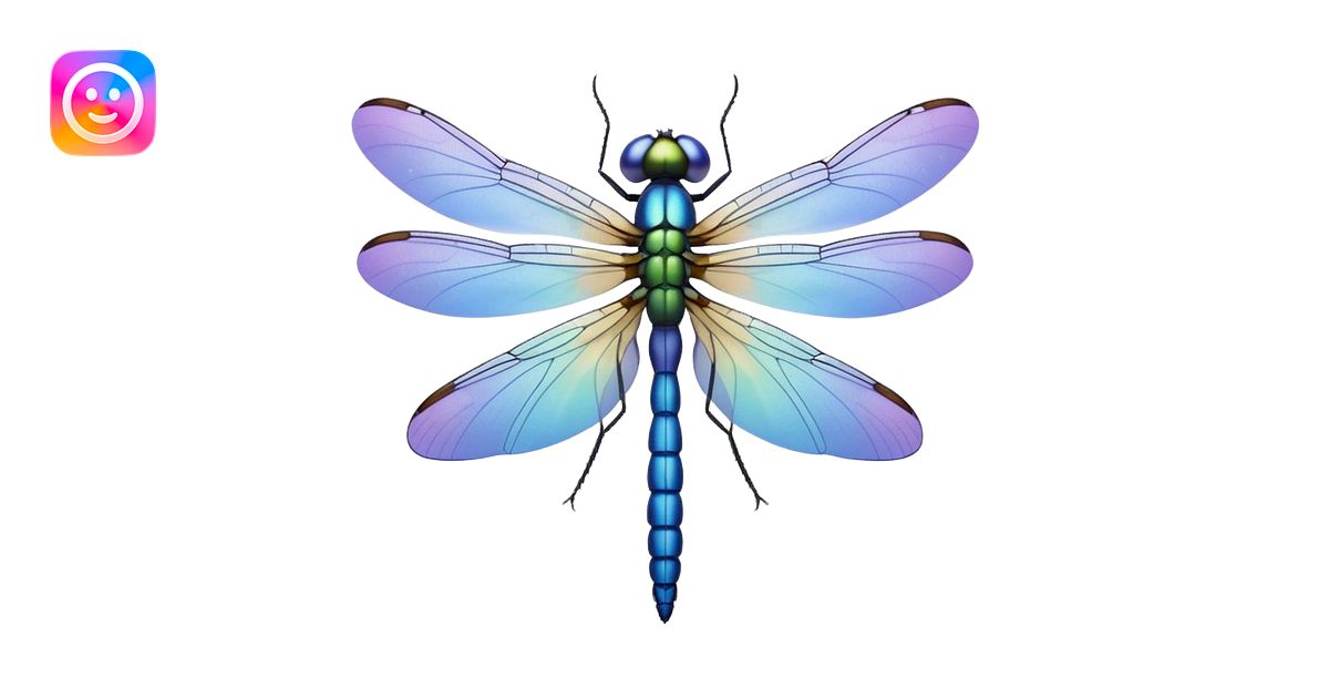 Periwinkle Dragonglfly emoji emoji | AI Emoji Generator
