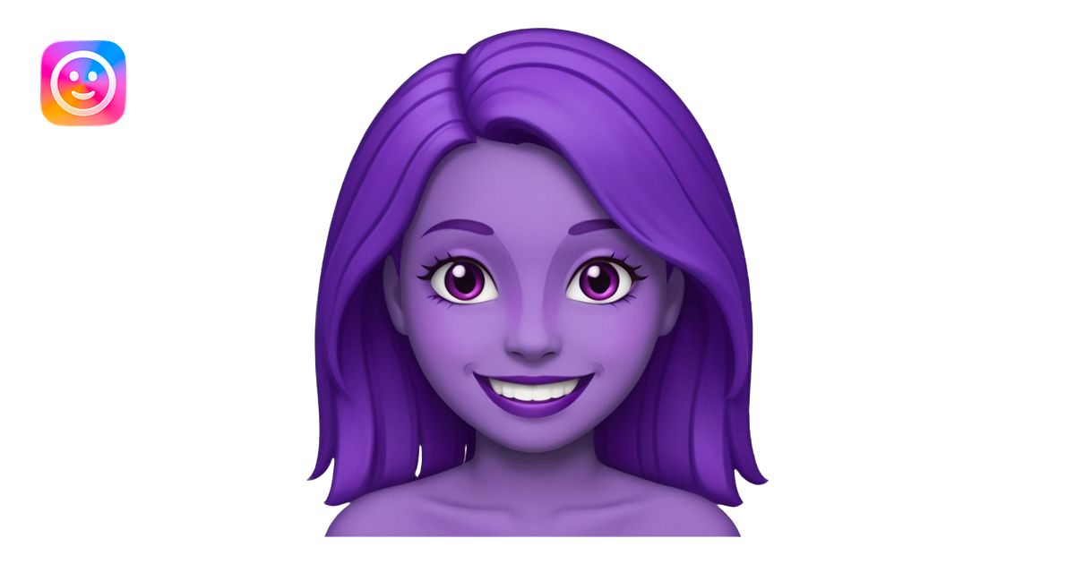 Purple girl emoji | AI Emoji Generator