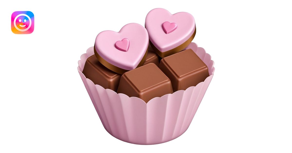 Two square milk chocolate , Each praline is a sharp-edged cube with ...