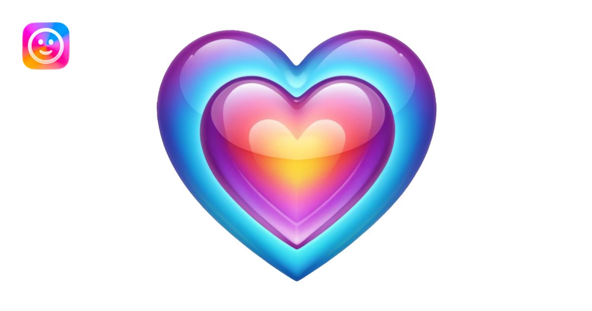 colorful crystal heart emoji | AI Emoji Generator