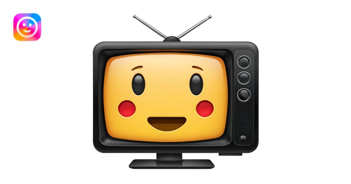 Flat tv emoji | AI Emoji Generator