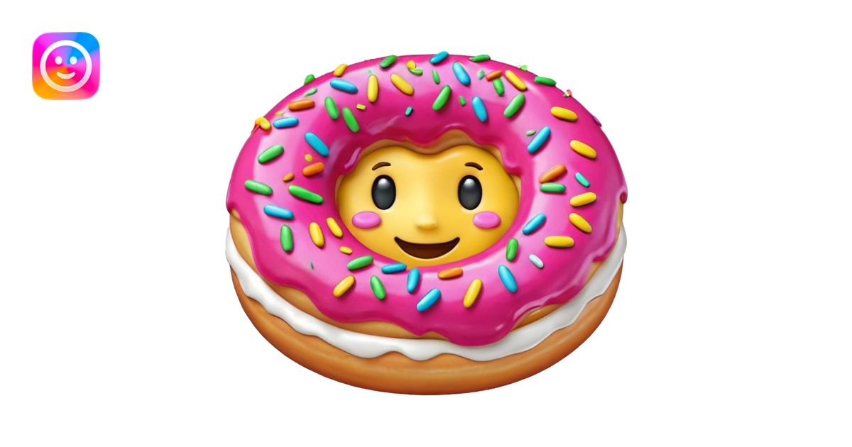 donut with cute face emoji emoji | AI Emoji Generator