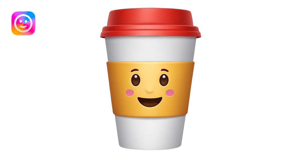 Big coffee cup disposable emoji | AI Emoji Generator