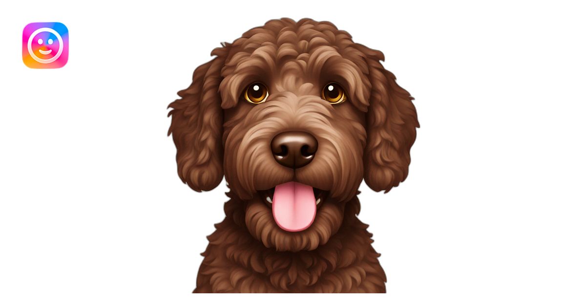 Chocolate labradoodle emoji | AI Emoji Generator