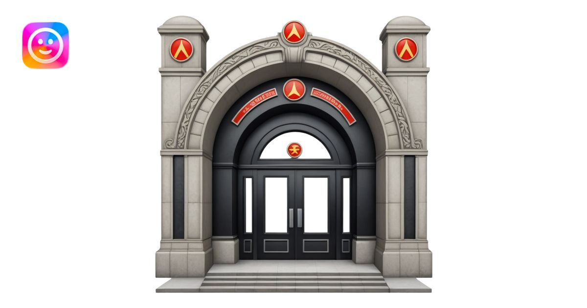 Soviet metro station entrance emoji | AI Emoji Generator