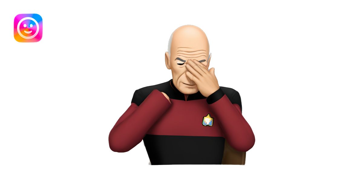 Captain Picard Facepalm emoji | AI Emoji Generator