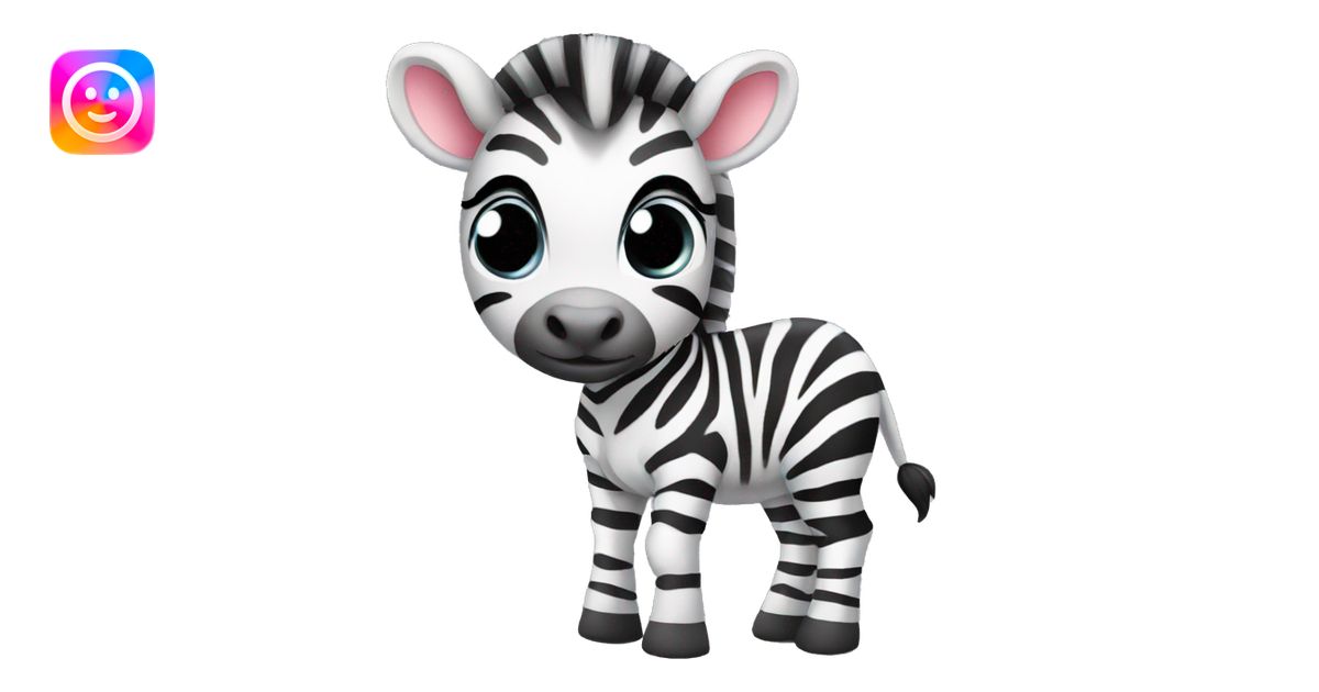 cute baby zebra emoji | AI Emoji Generator