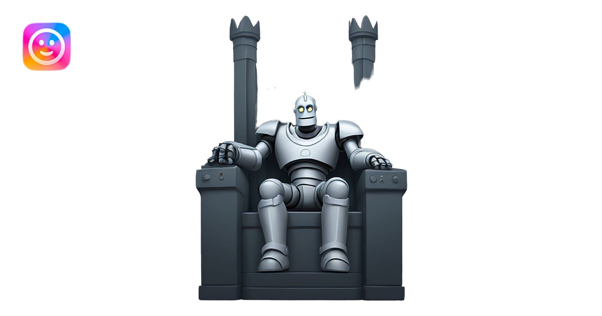 iron giant on the royal throne emoji | AI Emoji Generator