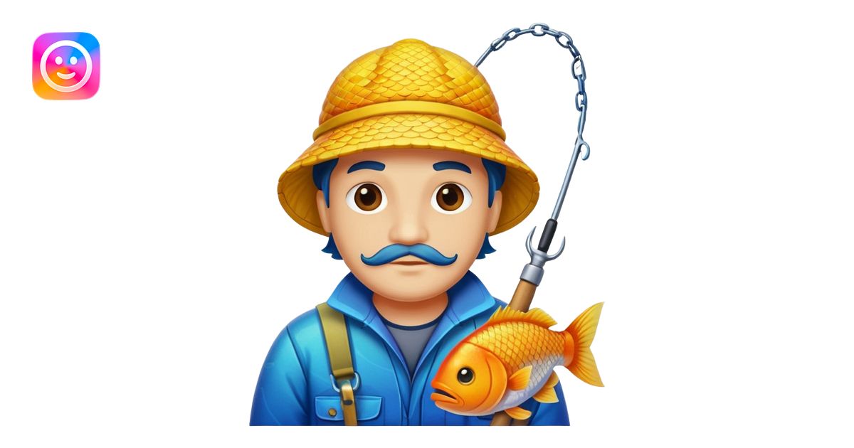 poisson qui pêche emoji | AI Emoji Generator