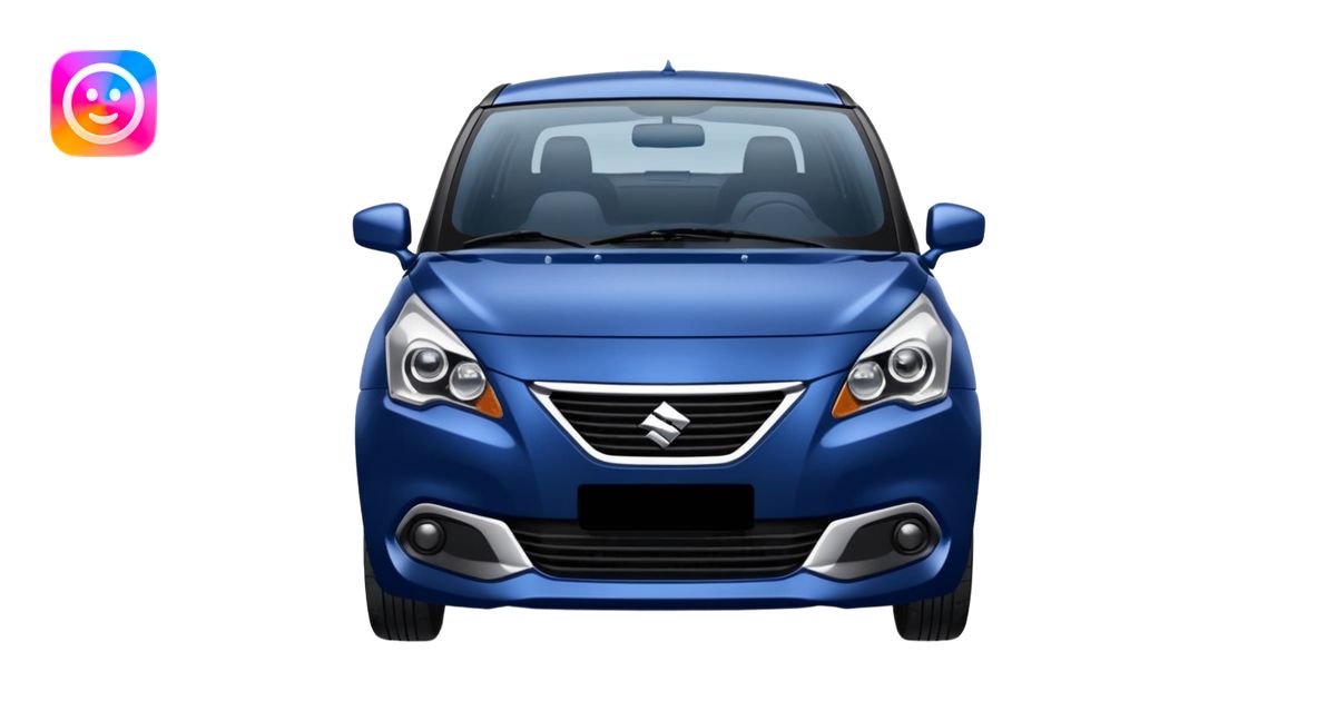 Create a Navy Blue Suzuki Baleno car emoji | AI Emoji Generator