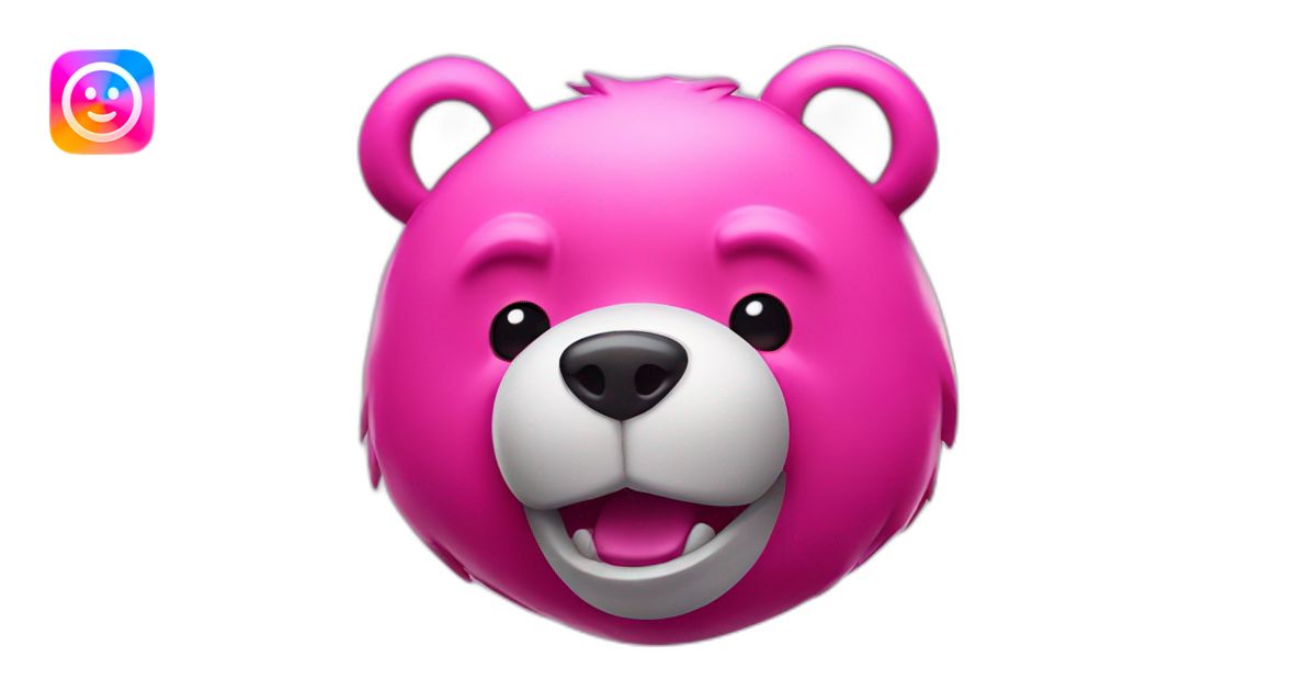 Fortnite pink bear emoji | AI Emoji Generator
