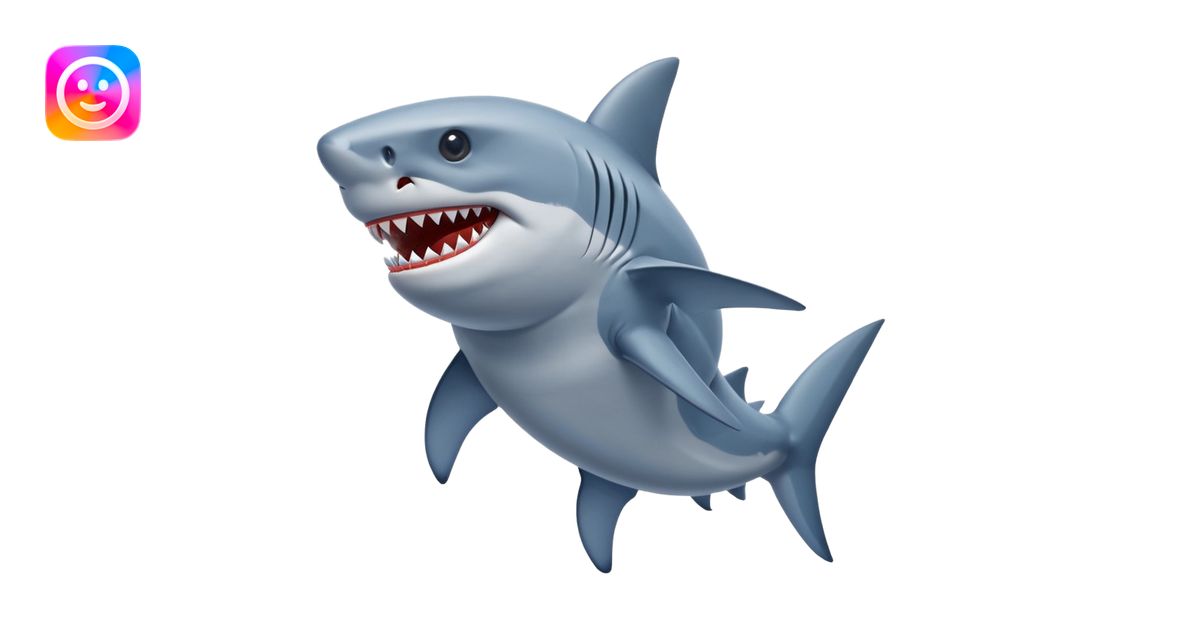 Shark with blue nike shoes emoji | AI Emoji Generator