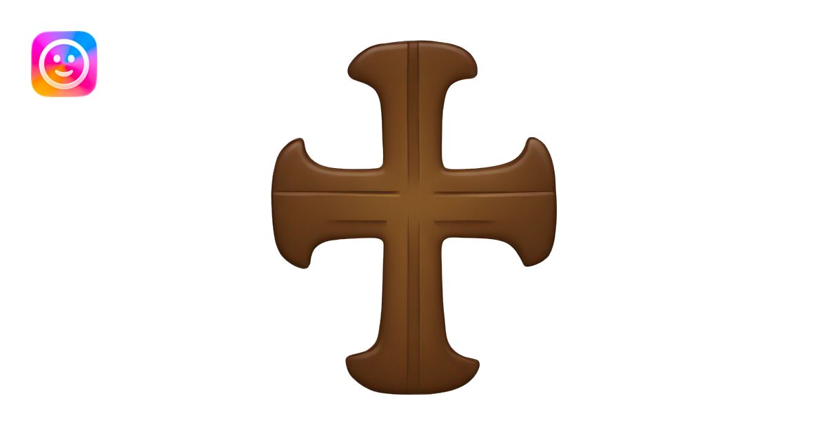Cross brown emoji | AI Emoji Generator