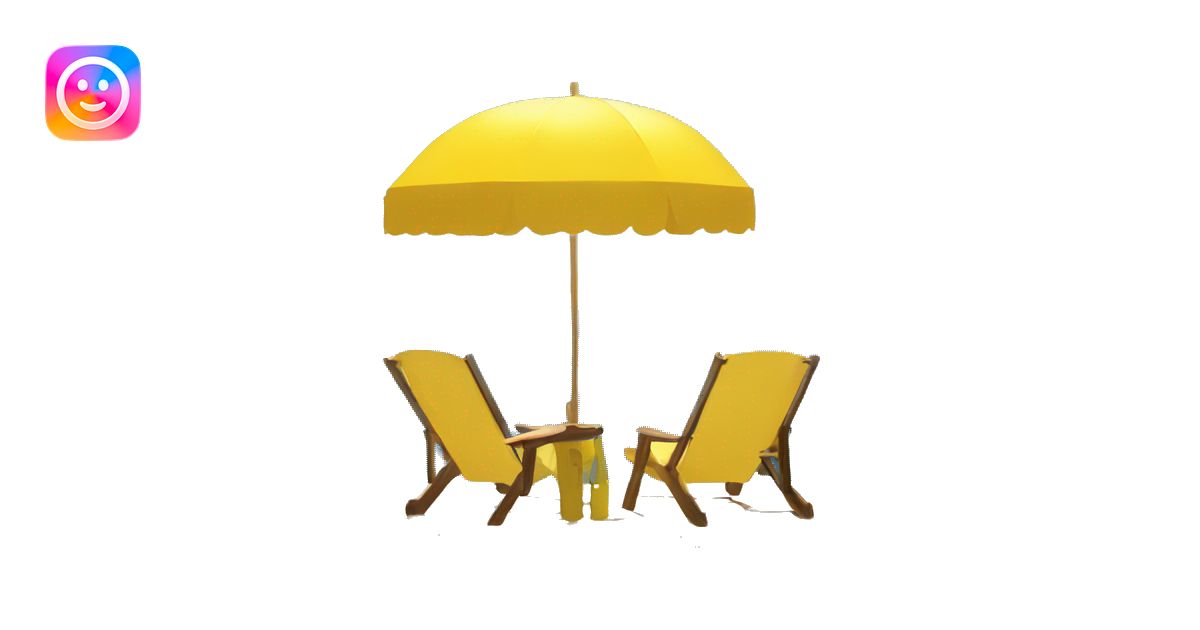 A yellow round pixel from the game Pacman is sunbathing in the sun by ...