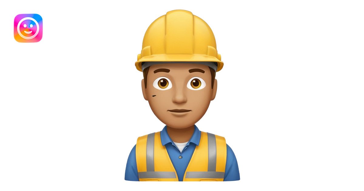 garbage man with yellowhelmet emoji | AI Emoji Generator