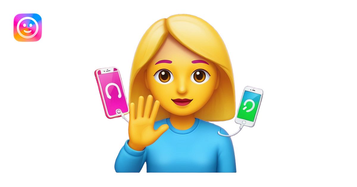 a single bimoji showing the action of contact us emoji | AI Emoji Generator