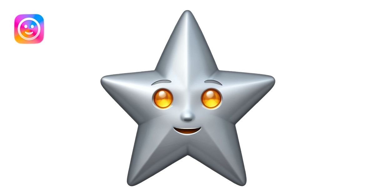 Metal star blinking emoji | AI Emoji Generator