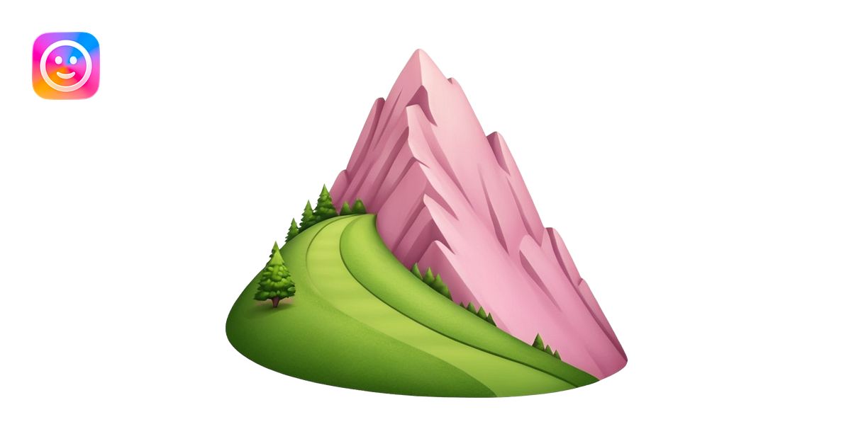 pink high hill emoji | AI Emoji Generator