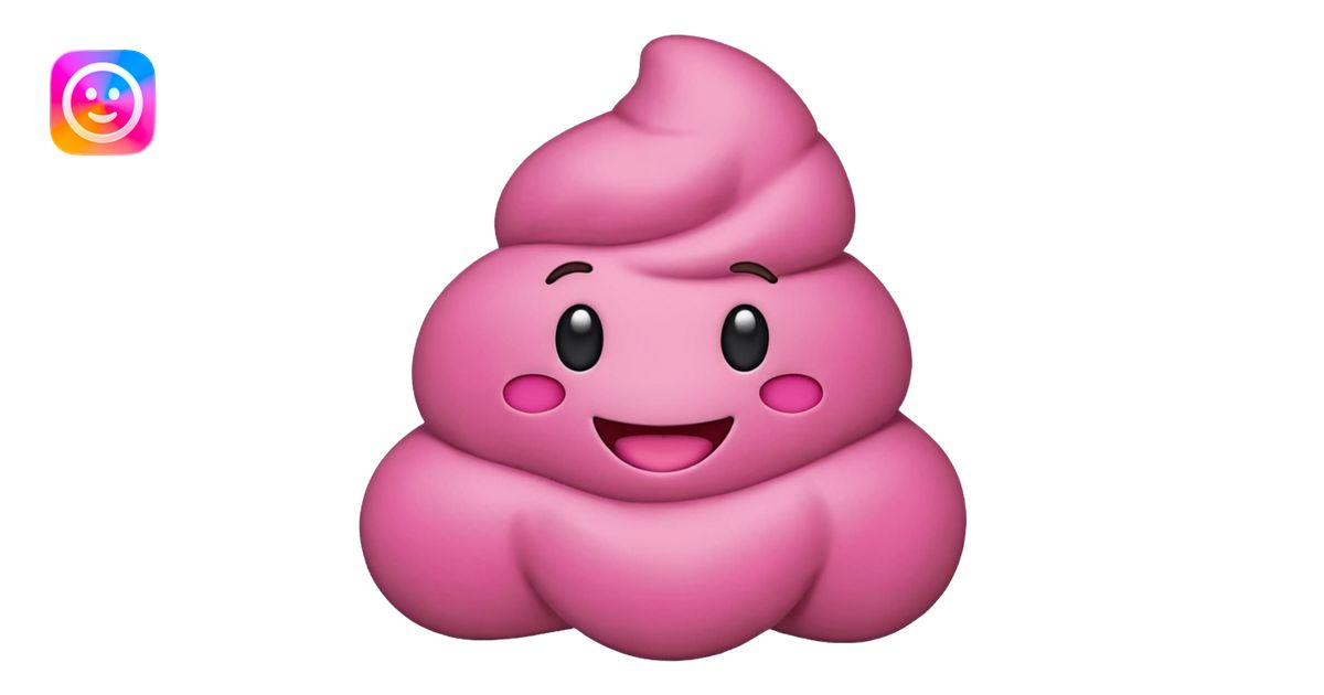 Pink poop emoji emoji | AI Emoji Generator
