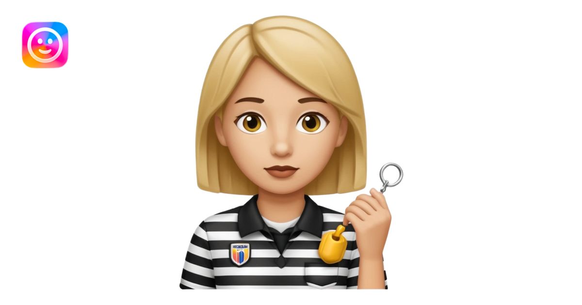 girl referee emoji | AI Emoji Generator