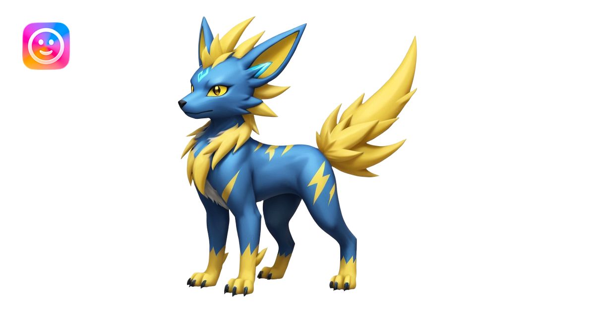 Feral Quadrupedal Digitigrade Luxray-Jolteon-Renamon-Manectric-fusion ...
