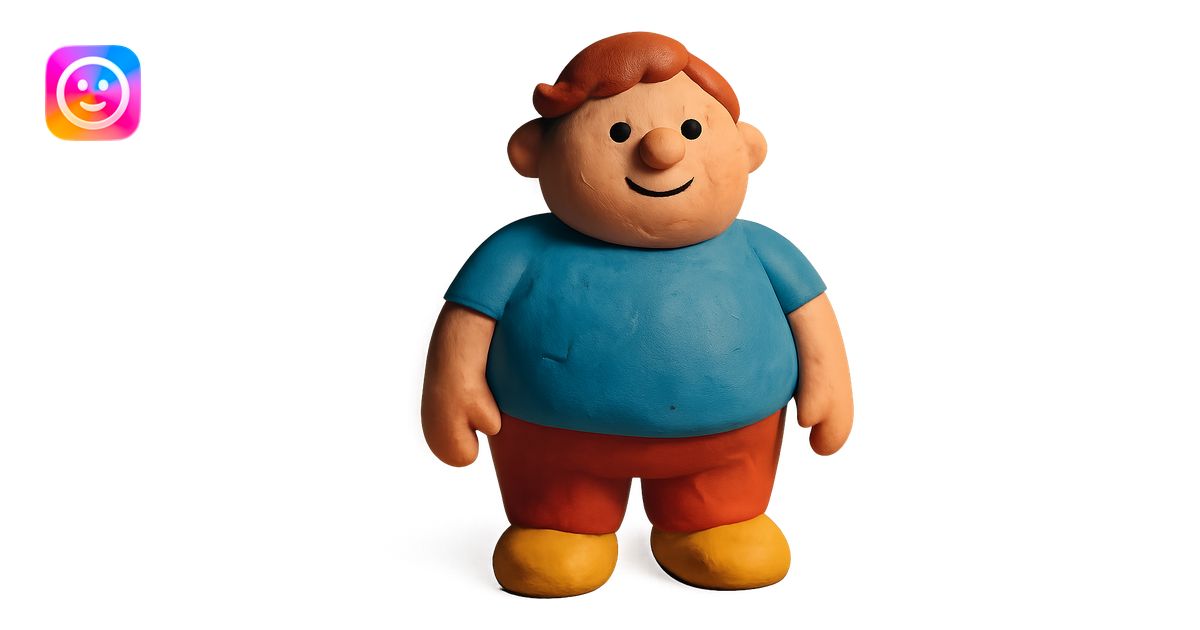 chubby character illustration | AI Emoji Generator