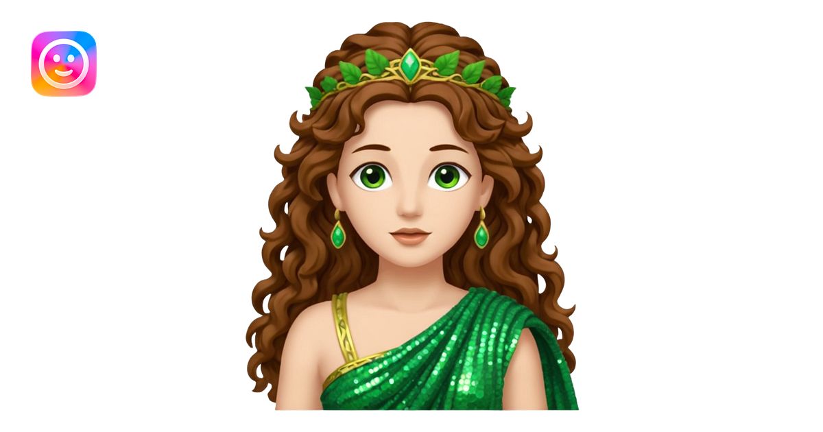 Terra, Goddess of Earth from Roman Deities with long brown wavy hair ...