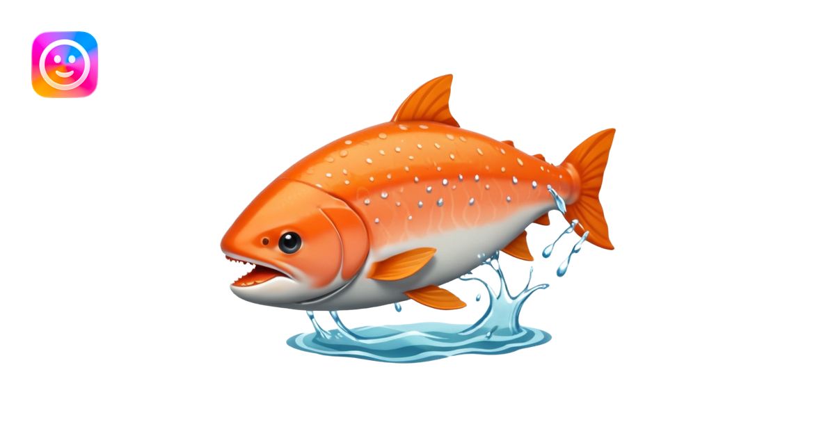 salmon flopping around on land emoji | AI Emoji Generator