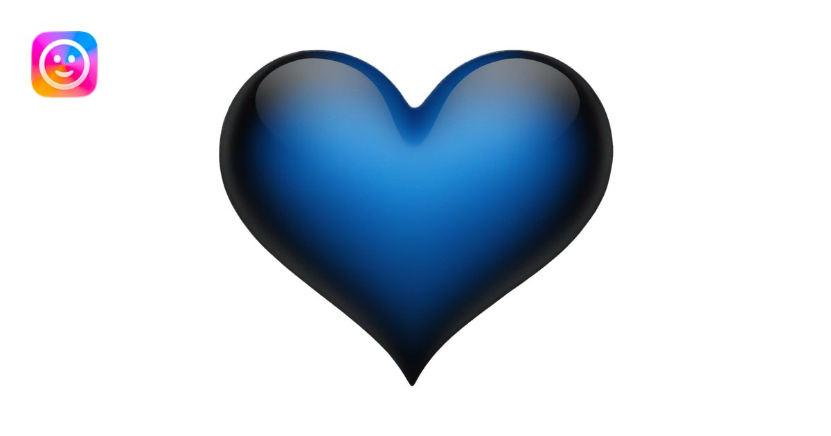 heart-deep-blue-and-black-color emoji | AI Emoji Generator