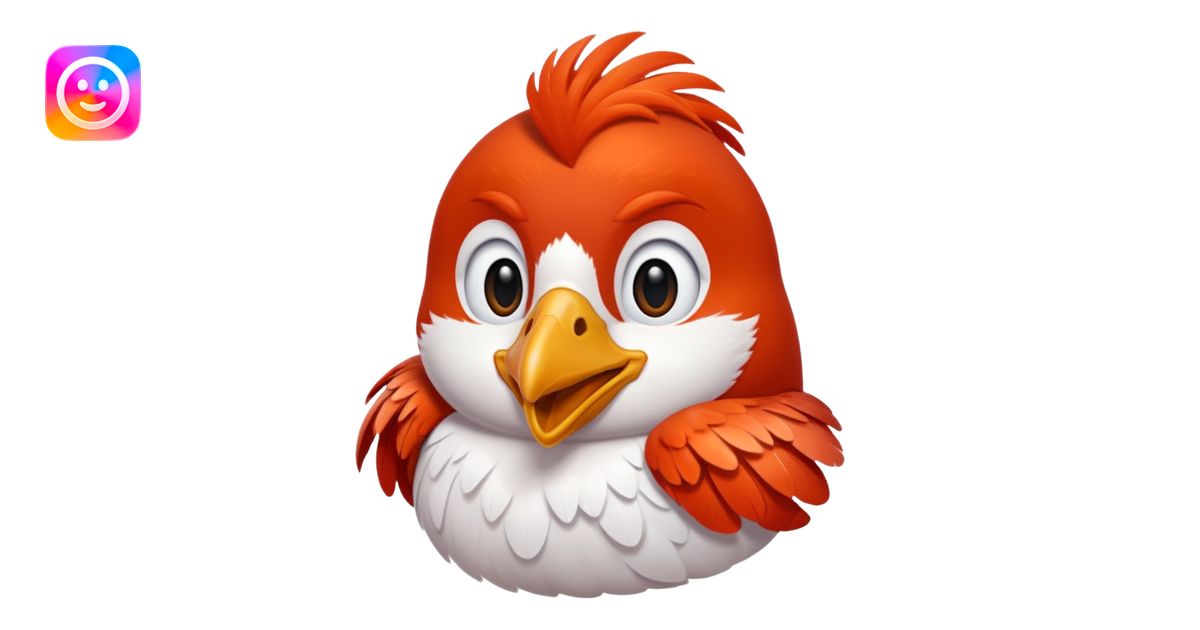 un rouge gorge rigole emoji | AI Emoji Generator