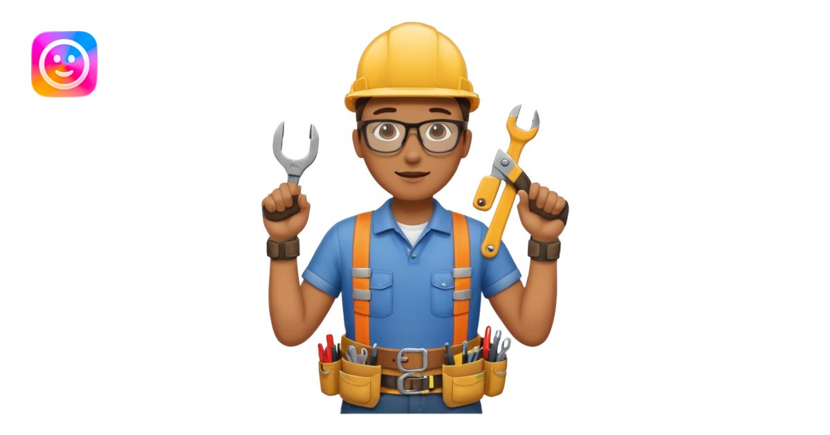 Repairs and Maintenance, tools belt, working, full body emoji | AI ...