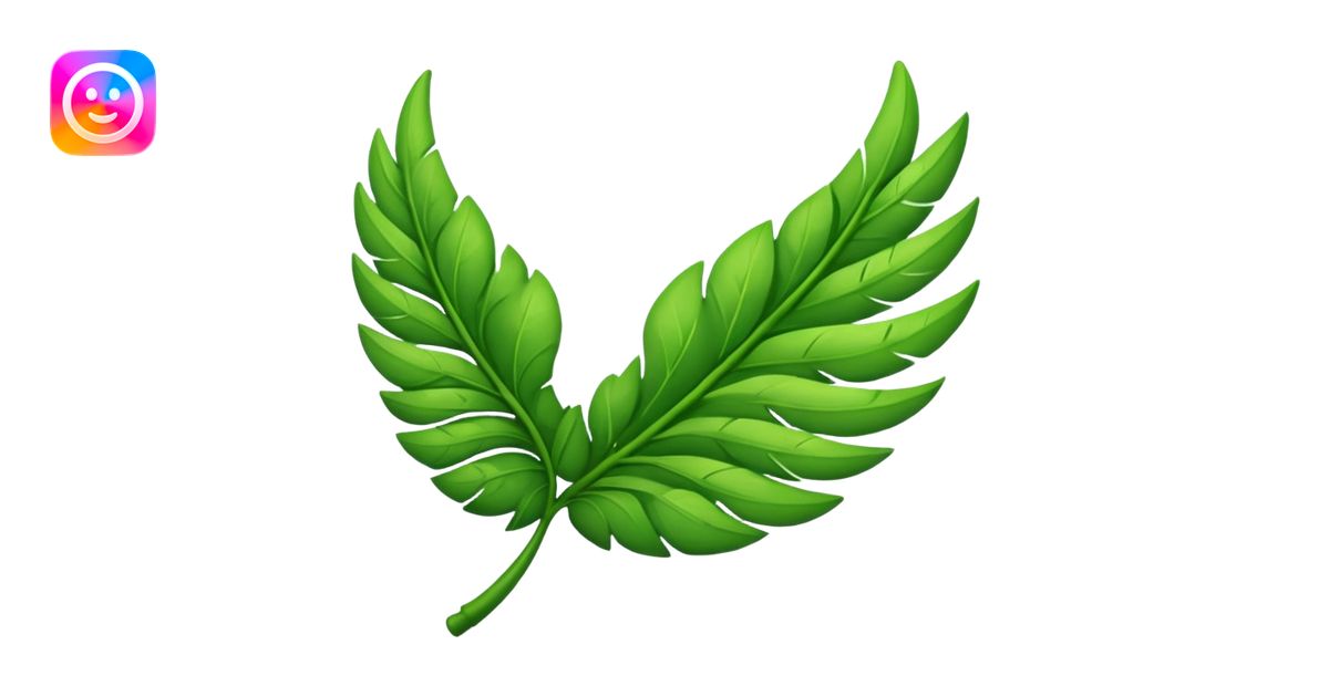 Wing made with Green leaves emoji | AI Emoji Generator