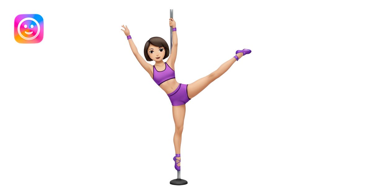brunette with short hair (bob) and light skin pole dancing emoji | AI ...