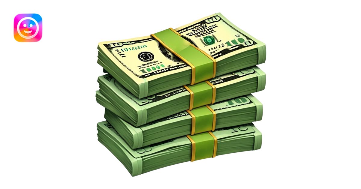 Falling value of the dollar emoji | AI Emoji Generator